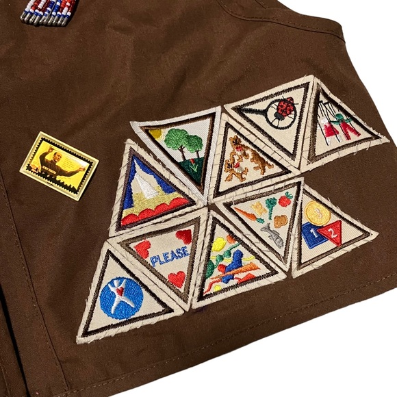 Girl Scouts | Other | Y2k Vintage Girl Scout Brownie Vest With Patches And Pins | Poshmark